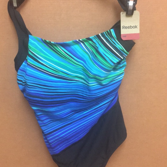 Reebok | Swim | Reebok Swimsuit Black With A Splash Of Color | Poshmark
